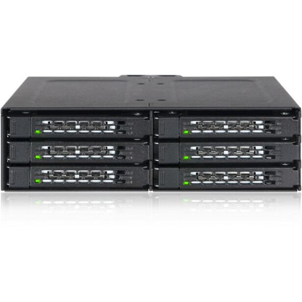 ICY DOCK 6 Bay 2.5 SAS/SATA HDD/SSD Mobile Rack Full Metal Enclosure ...