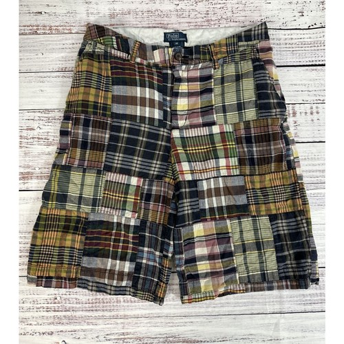 Polo by Ralph Lauren Boys Plaid Patchwork Shorts size 14 | eBay