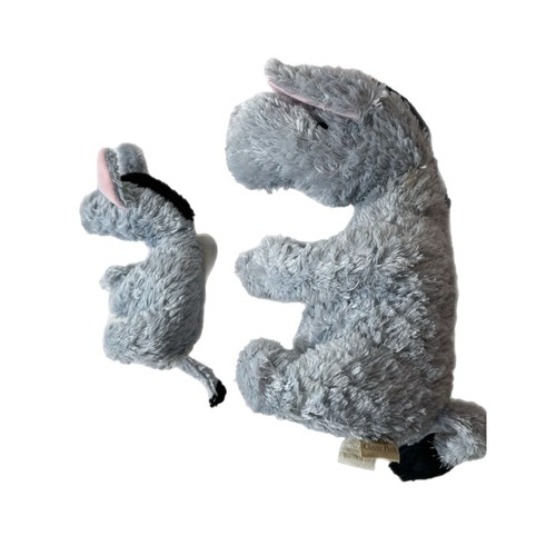 Disney Classic Eeyore Plush Fluffy 10" and 6” Blue Baby Lovey Donkey | eBay
