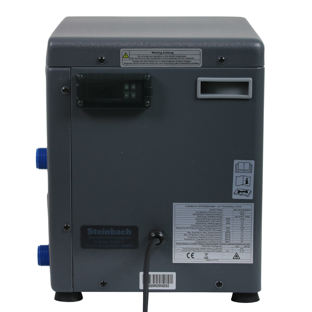 Steinbach Mini Wärmepumpe 3,9kW Poolheizung Luft Wasser Wärmetauscher ...