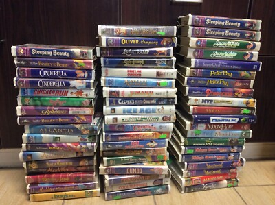 Lot of 10 VHS Clamshell VHS Movies Disney/ Paramount and more! SEE LIST ...