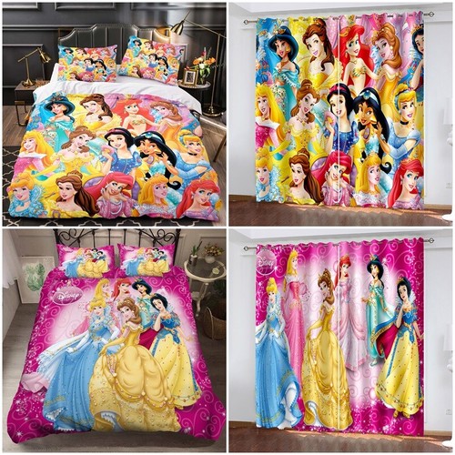 Disney Princess Doona Duvet Cover Pillowcase Bedding Set Bedroom ...
