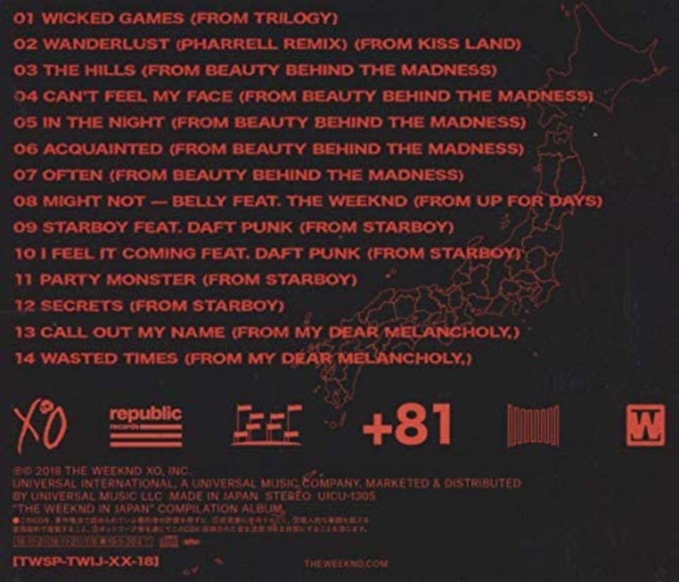 THE WEEKND IN JAPAN-(Singles Collection) (Limited Edition) CD Japan | eBay