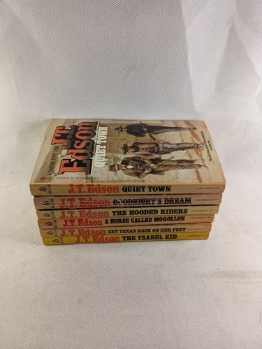 Lot Of 6 Western Novels By JT Edson Paperbacks Quiet Town Goodnight's ...