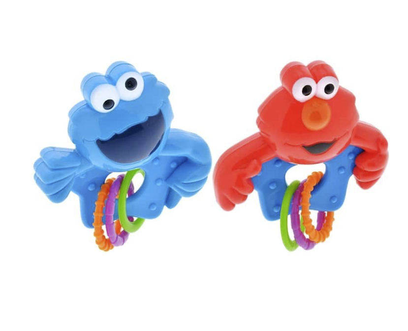 Sesame Street Rattle With Rings | eBay