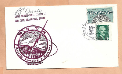 APOLLO 10 SPLASHDOWN MAY 26,1969 PAGO PAGO USNS HUNTSVILLE SPACE COVER ...