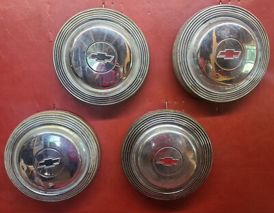VINTAGE CHEVROLET IMPALA BEL AIR NOMAD BISCANE WHEEL COVERS HUBCAPS ...