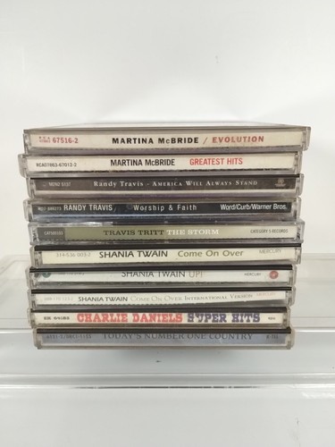 Lot of 10 COUNTRY CDs - READ CHARLIE DANIELS SHANIA TWAIN MARTINA ...