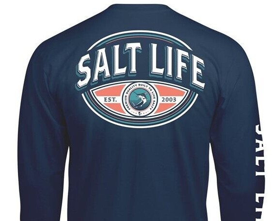 Mens Salt Life Built Salty Graphic Long Sleeve T-Shirt - XL & Large ...