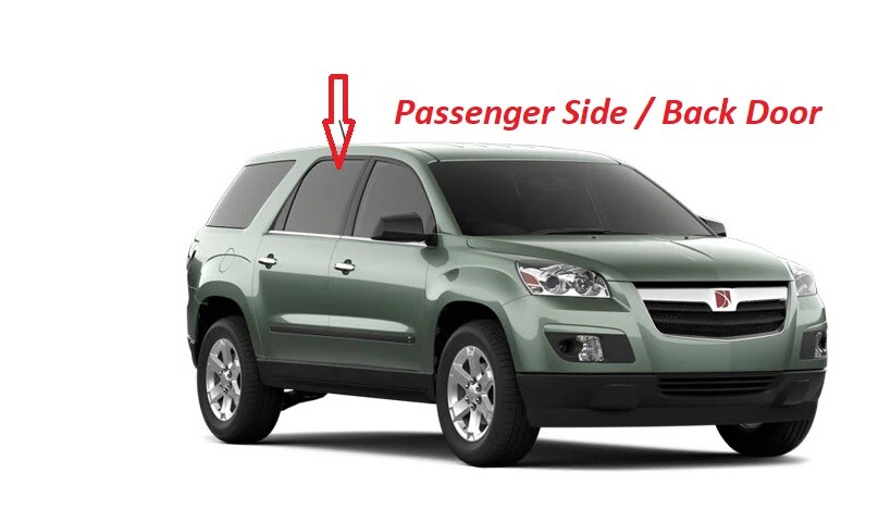 Fits 2007-2017 GMC Acadia Passenger Side (Right) Rear Door Window Glass ...