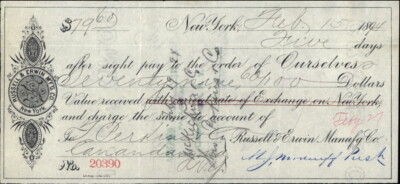 1894 New York New York (NY) Receipt Russel & Erwin M.f.g Co. J Perkins ...