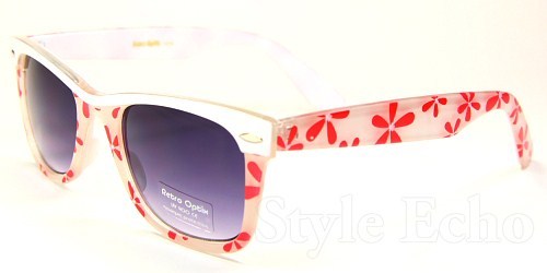 Retro Optix Flower Print Frame Womens Vintage Fashion Sunglasses | eBay