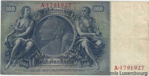 D0786 Germany Banknote Third Reich 100 Reichsmark 1935 AU -> Make Offer ...