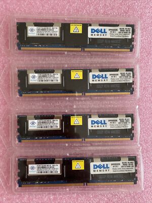 Lot Of 4 DELL DR397 4GB PC2-5300 667MHZ DDR2 ECC RAM MEMORY ...