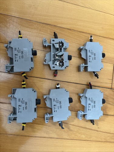 LOT OF 6 WACO 282-122 2 CONDUCTOR FUSE TERMINAL BLOCK #01H77*IAC | eBay