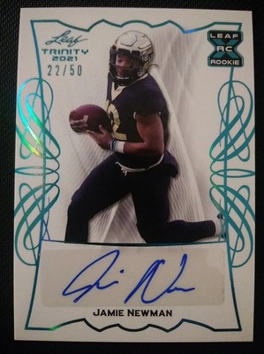 2021 Leaf Trinity Jamie Newman #'d 22/50 Teal Rookie Autograph Wake ...