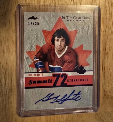 2022-23 Leaf ITG Used Summit '72 Signatures Purple /35 Guy Lapointe Auto HOF | eBay