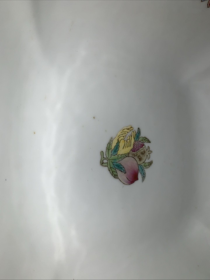 Chinese Ceramic Porcelain Square Bowl Red Mark Famille Rose? 8.5” | eBay