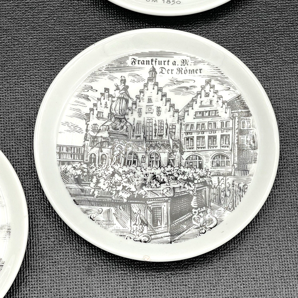 Mini Coaster Plates German Town City Countryside Set of 9 Souvenir Vtg ...