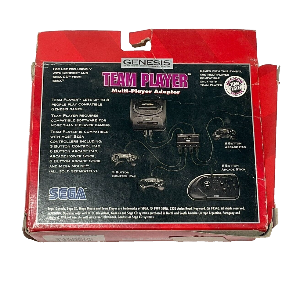 Sega Genesis Team Player Multi-Player Adapter MK-1647 10086016475 | eBay