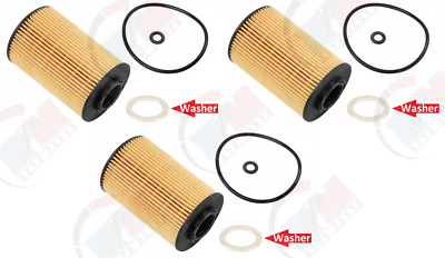 Pack of 3 - Oil Filter 263203C250 with Washer for Hyundai & Kia V6 V8 ...