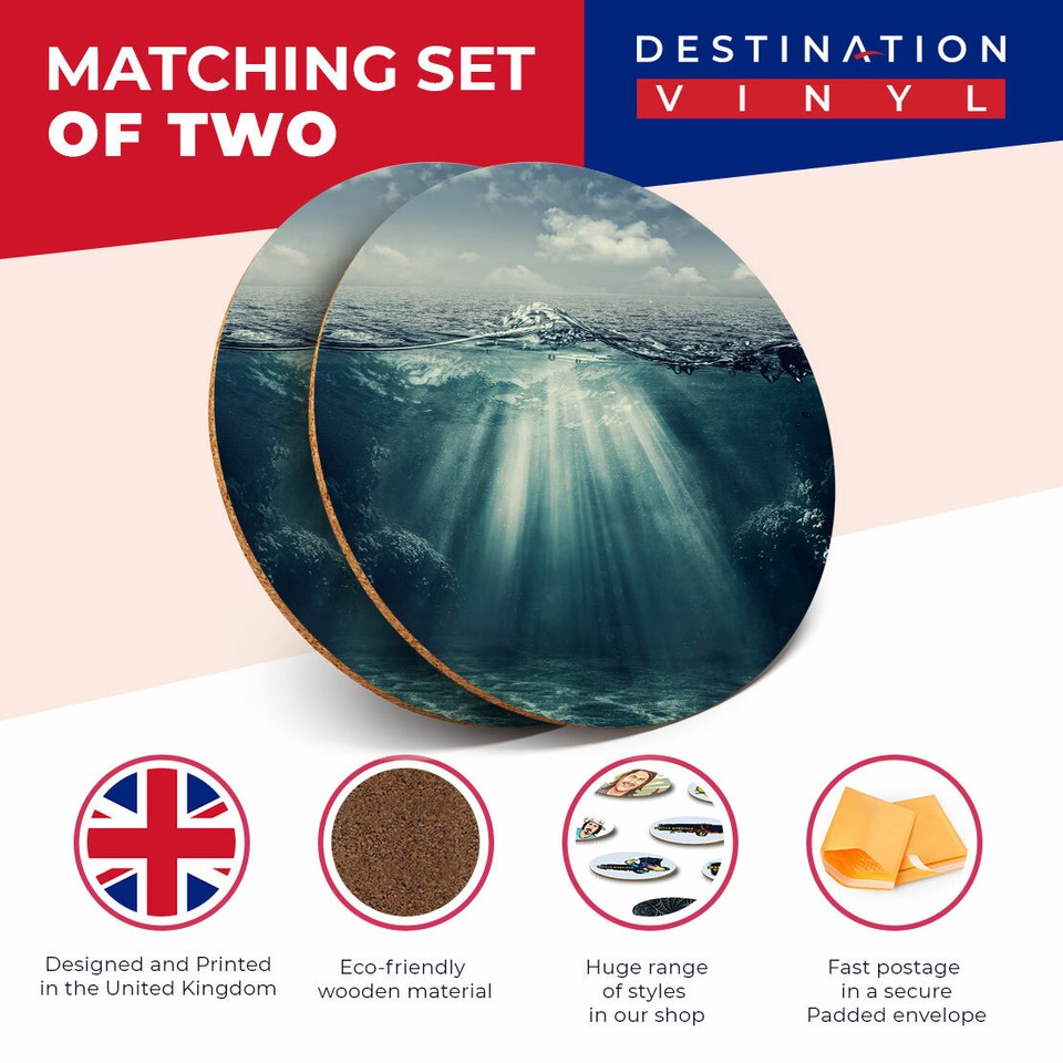 2 x Coasters - Underwater Lake Sea Scuba Diving Home Gift #24538 | eBay