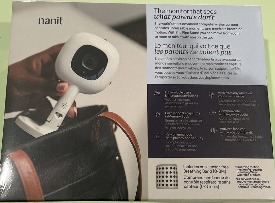 BNIB Nanit Pro Baby Monitor & Flex Stand - 1080p Secure Wi-Fi Camera ...