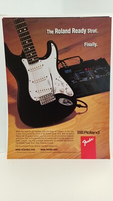 ROLAND READY FENDER STRATOCASTER GUITAR - PRINT AD. x4 | eBay
