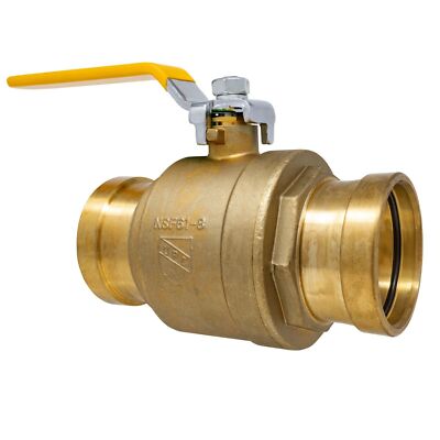 4" Full Port Brass Ball Valve with Press Ends, Lead Free, ProPress ...