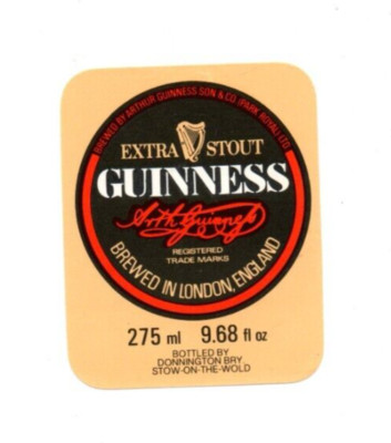 England - Vintage Guinness Label - Donnington Brewery, Stow-on-the-Wold ...