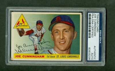 Joe Cunningham 1955 Topps #37 PSA/DNA Encased Autograph | eBay