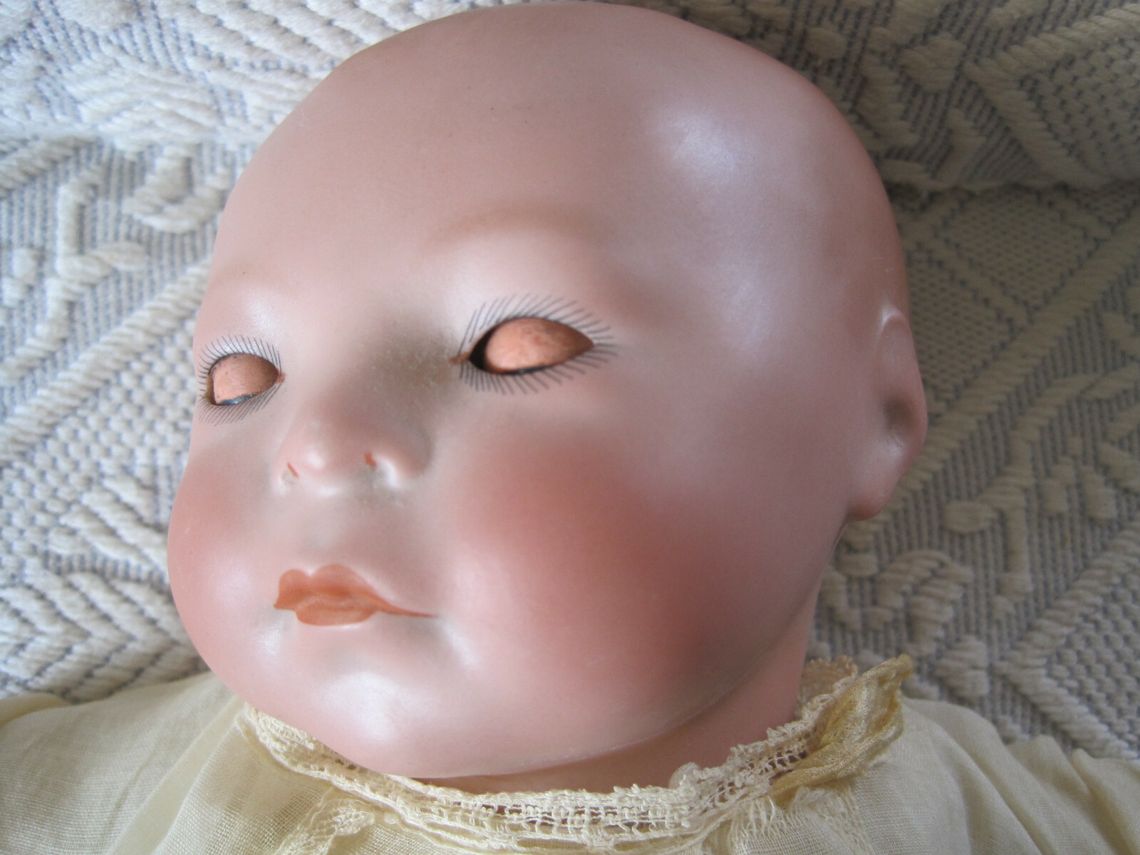 Antique 15" Louis Amberg & Son German BISQUE Doll 1914 #45520 w ...