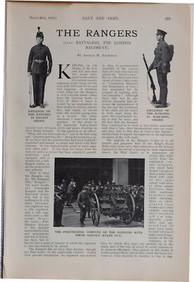 1915 WW1 ARTICLE & PICS 12th BATTALION LONDON REGIMENT RANGERS ...