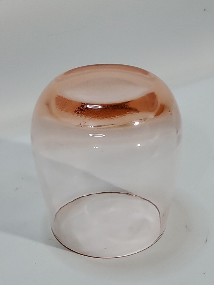 Vintage Mid Century Roly Poly Glass 3" Pink or Salmon Color | eBay