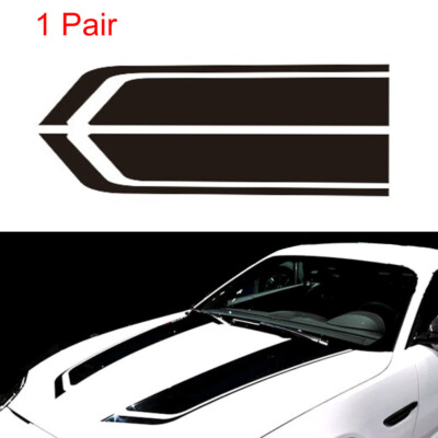 2* Car Racing Sports stripes Hood Decals Car Auto Vinyl Bonnet Sticker ...