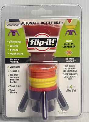 Flip It Deluxe Bottle Emptying Kit Upside Down Bottle Drain Built-In ...
