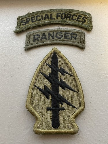 US Army Special Forces Ranger Military Patch Set Hook Loop Base Patch ...