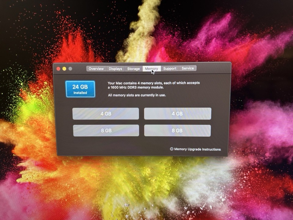 MAC OS Catalina iMac 27” Late 2012 3.2 GHz Quad i5 24 gb ddr3 gtx 675mx ...