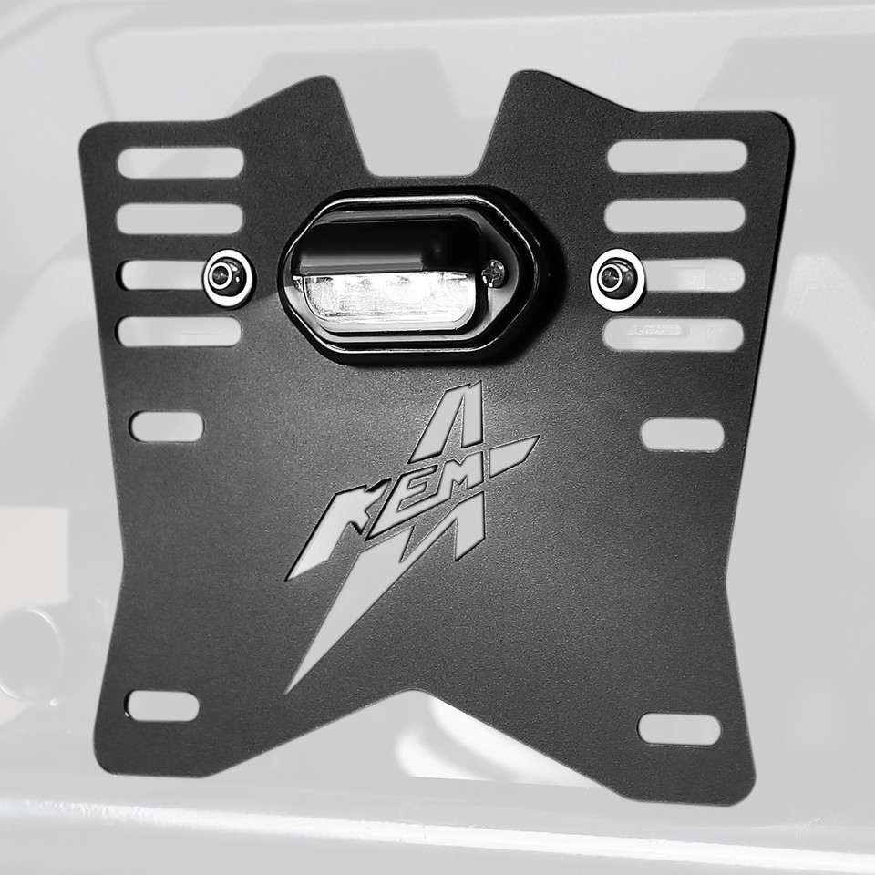 UTV ATV License Plate Bracket Holder w/ Light for Ranger RZR Sportsman ...
