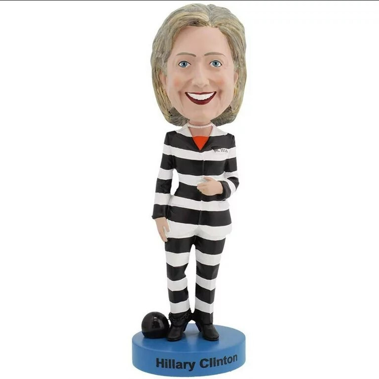 2015 Hillary Clinton Striped Federal Prison Jumpsuit Ball and Chain ...