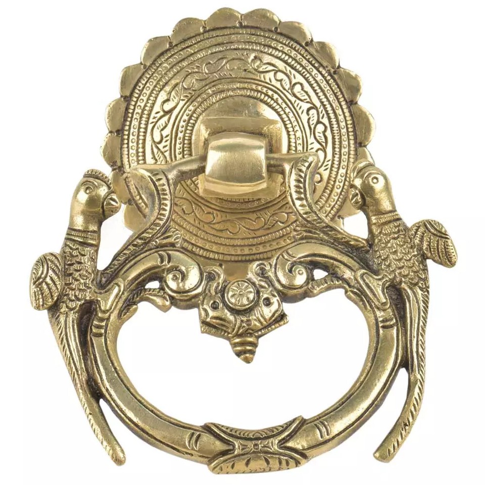 Ornate Brass Peacock Door Knocker Handmade Front Doorbell 5.5 inch | eBay