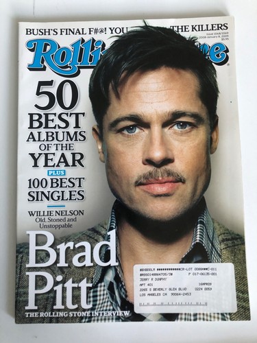 Rolling Stone Magazine December 25, 2008 #1068-69 Brad Pitt Willie ...