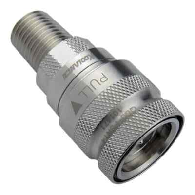 Koolance QD3 Female Quick Disconnect No-Spill Coupling, Male Threaded ...