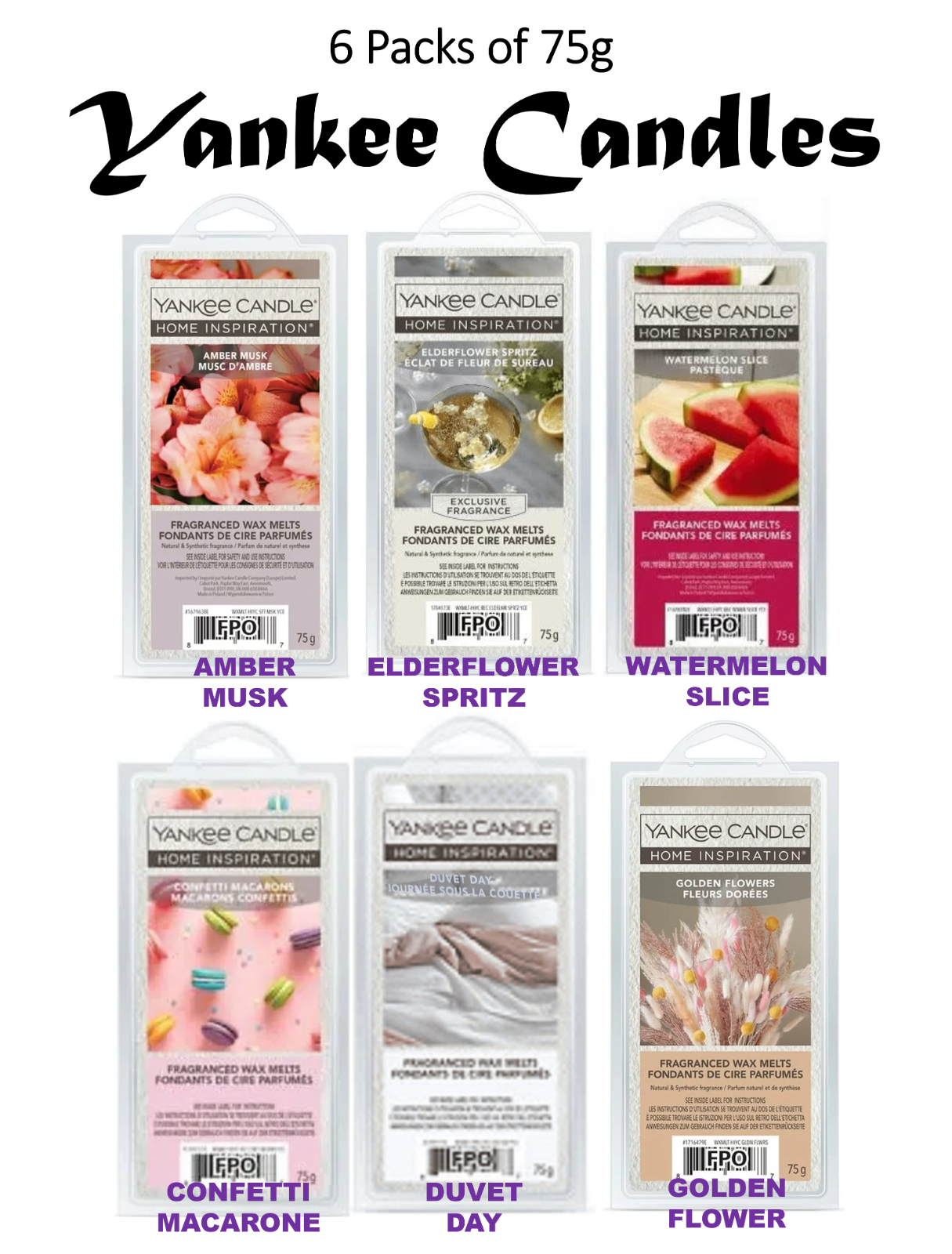 YANKEE CANDLE HOME INSPIRATION FRAGRANCED WAX MELT CUBES 75g BRAND NEW ...