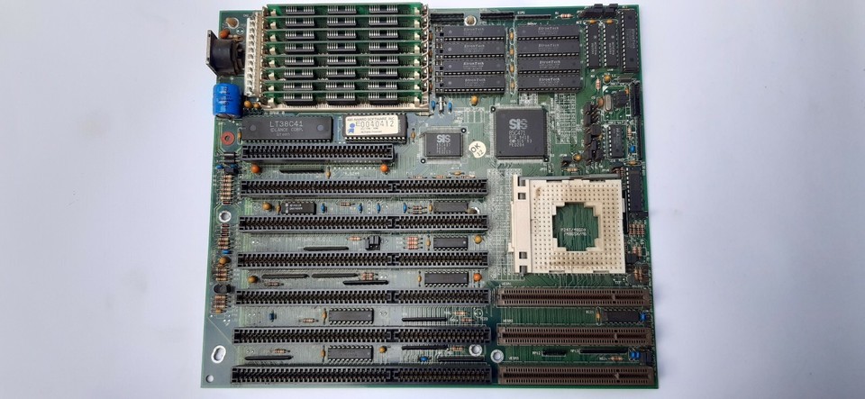 Rare 486 Motherboard, Socket 3, SiS 85C471 Chipset , 486 66Mhz CPU and ...