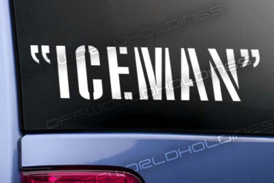 ICEMAN TOP GUN sticker CALL SIGN decal Val Kilmer F14 Tomcat Naval ...