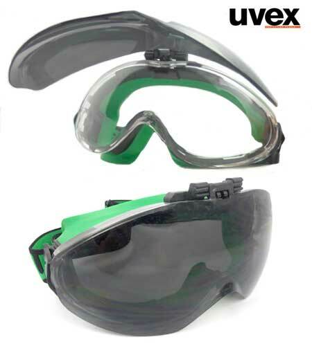 Schweißerbrille Vollsicht Schweißer Brille Schutzbrille uvex 9302 hoch-klappbar | eBay.de