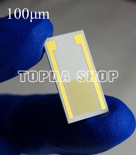 5PC 100μm large size ceramic interdigital electrode sensor chip 10X20MM ...