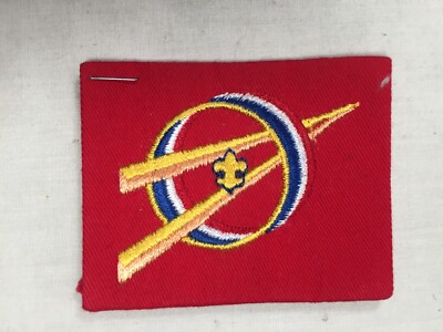 Boy Scout Explorer standard universal emblem red crimped staple BSA ...