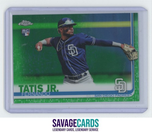 2019 Topps Chrome Green Refractor RC Fernando Tatis Jr. /99 #203 San ...